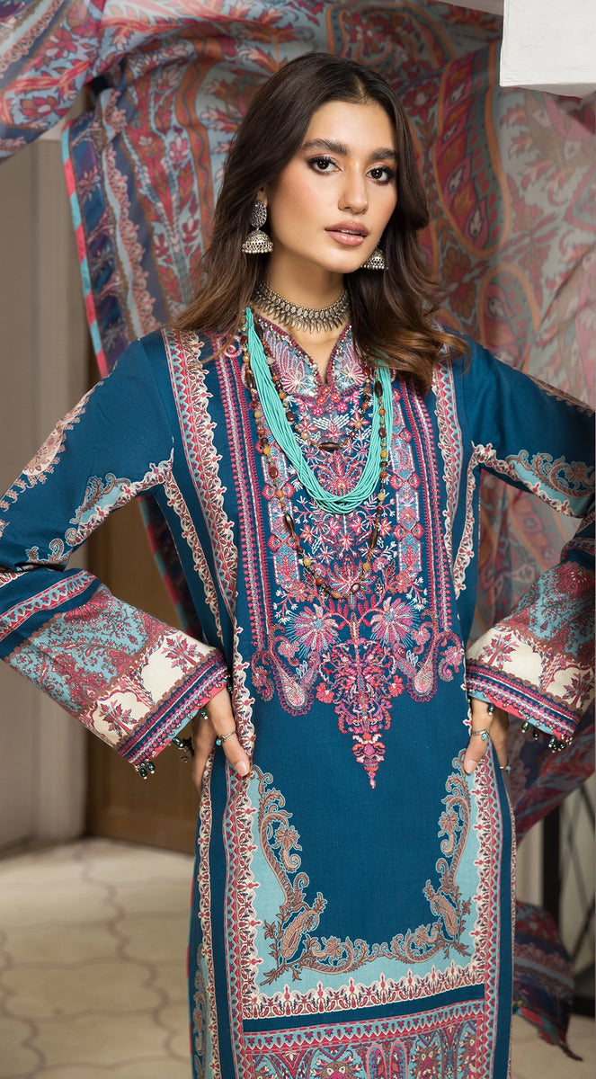 Anaya by Kiran Chaudhry · Nazafreen Embroidered Cambric Collection – YourLibaas
