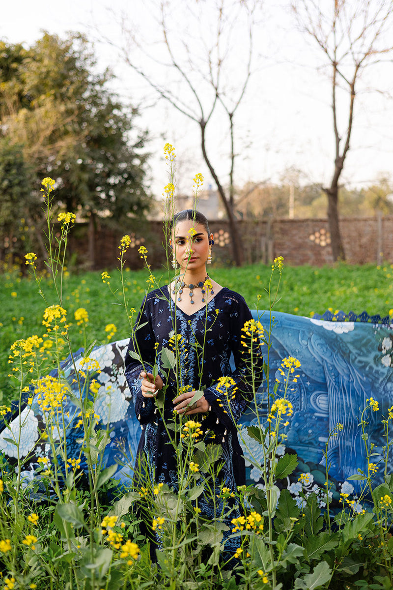 Ramsha Riwayat Lawn Y-1203: Navy Blue Pakistani Lawn Suit for Everyday Elegance – YourLibaas