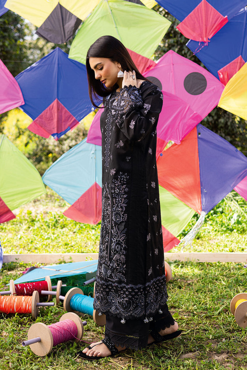 Ramsha Riwayat Lawn Y-1208: Black Pakistani Lawn Suit for Everyday Elegance – YourLibaas