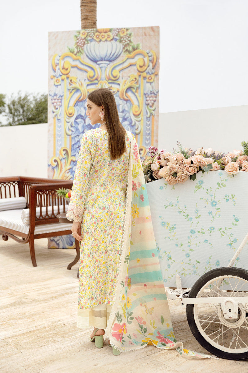 Ramsha Rangrez N-604: Off White Pakistani Lawn Suit for Spring/Summer – YourLibaas