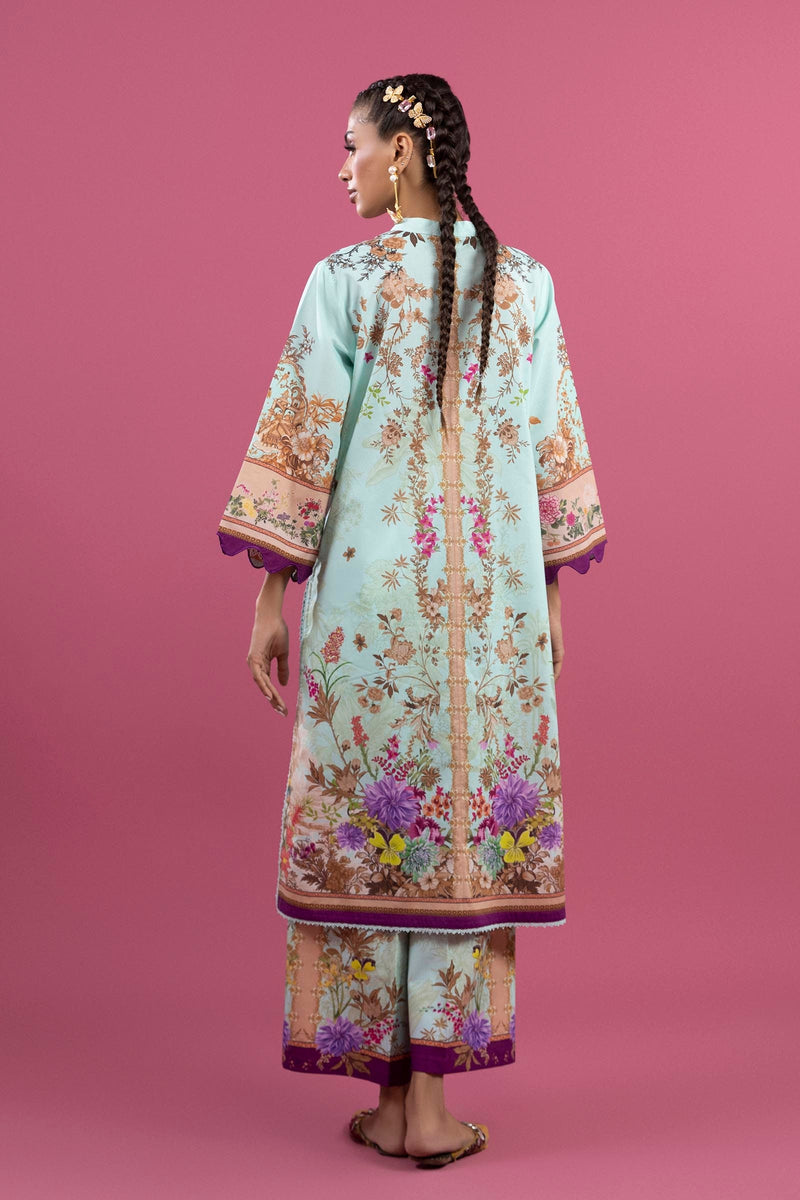 Sana Safinaz Mahay Vol-3 H253-005B-2C | Turquoise Blue Pakistani Lawn Suit – YourLibaas