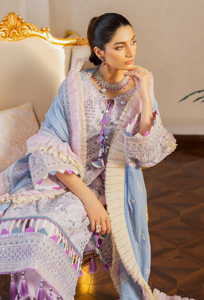 Adan's Libas Suroor Swiss Voil Lawn Collection – 5026 - Bright Ube – YourLibaas