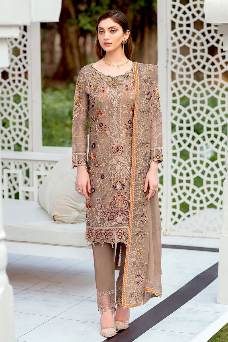 Ramsha Minhal Organza Collection Vol-4 – M-406 – YourLibaas
