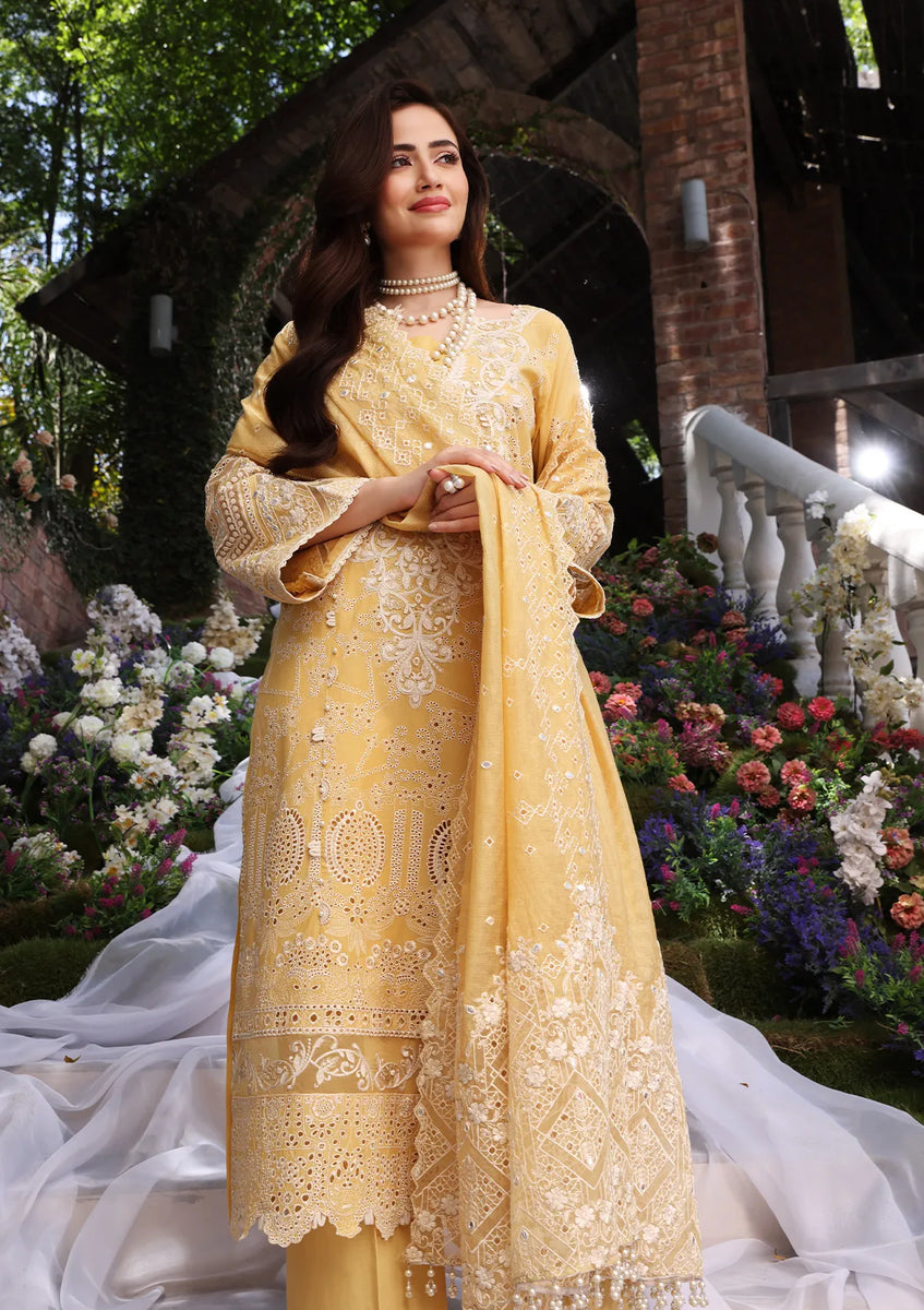 Elaf Festive Chikankari Lawn Collection 2023 Vol II – ECF-01 BELLE – YourLibaas