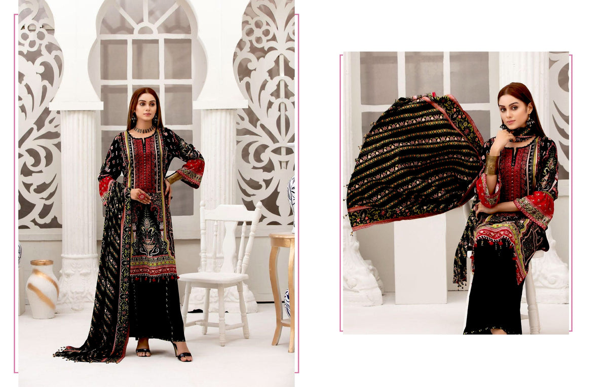 Amna Sohail by Tawakkal · Dilara Linen Print Collection – D-1989 – YourLibaas