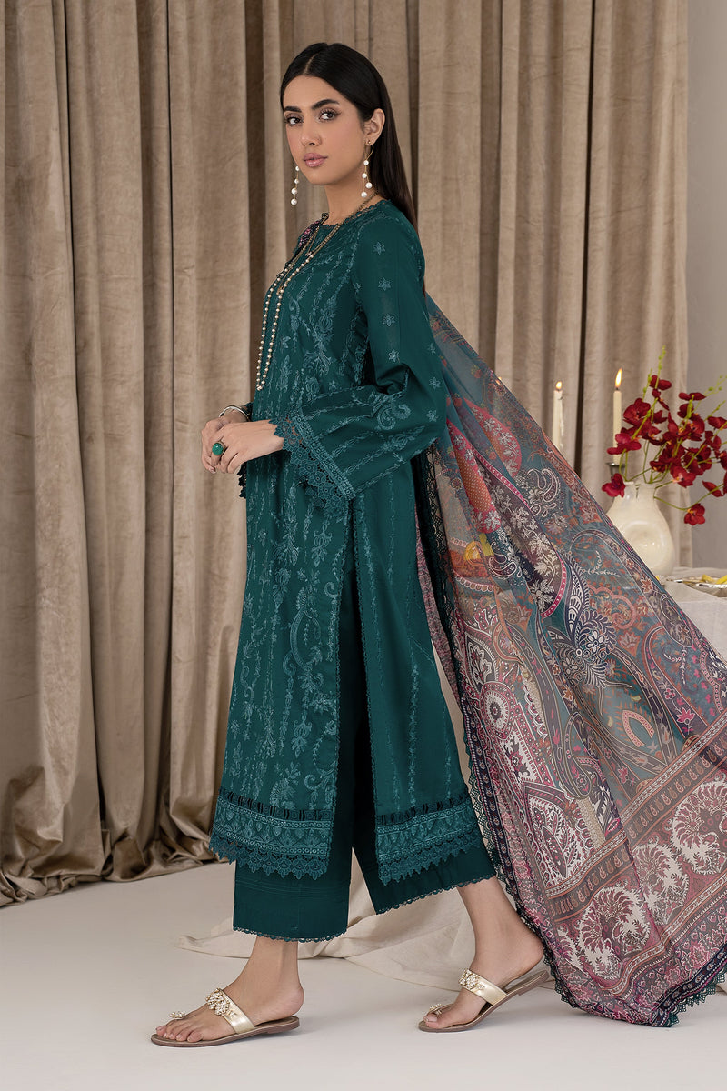 Zarif Eid Lawn Collection 2023 – ZEL 05 Emerald – YourLibaas
