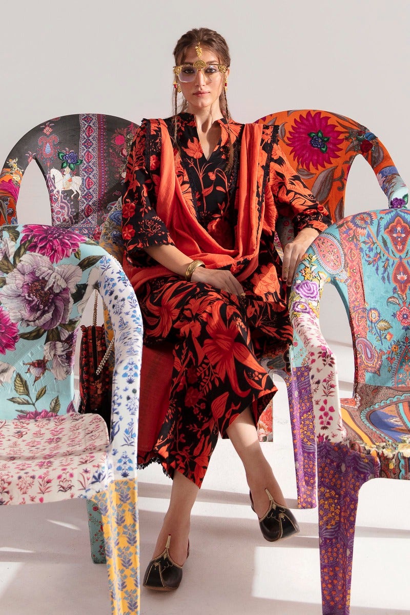 Sana Safinaz Mahay Winter Collection 2023 – H232-009B-AQ – YourLibaas