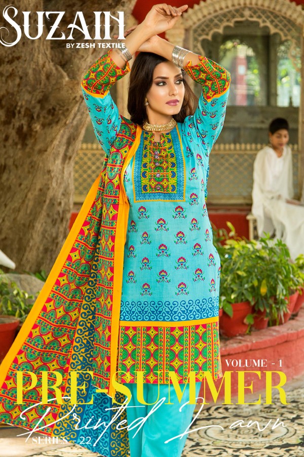 Suzain Pre-Summer Printed Lawn Collection – YourLibaas