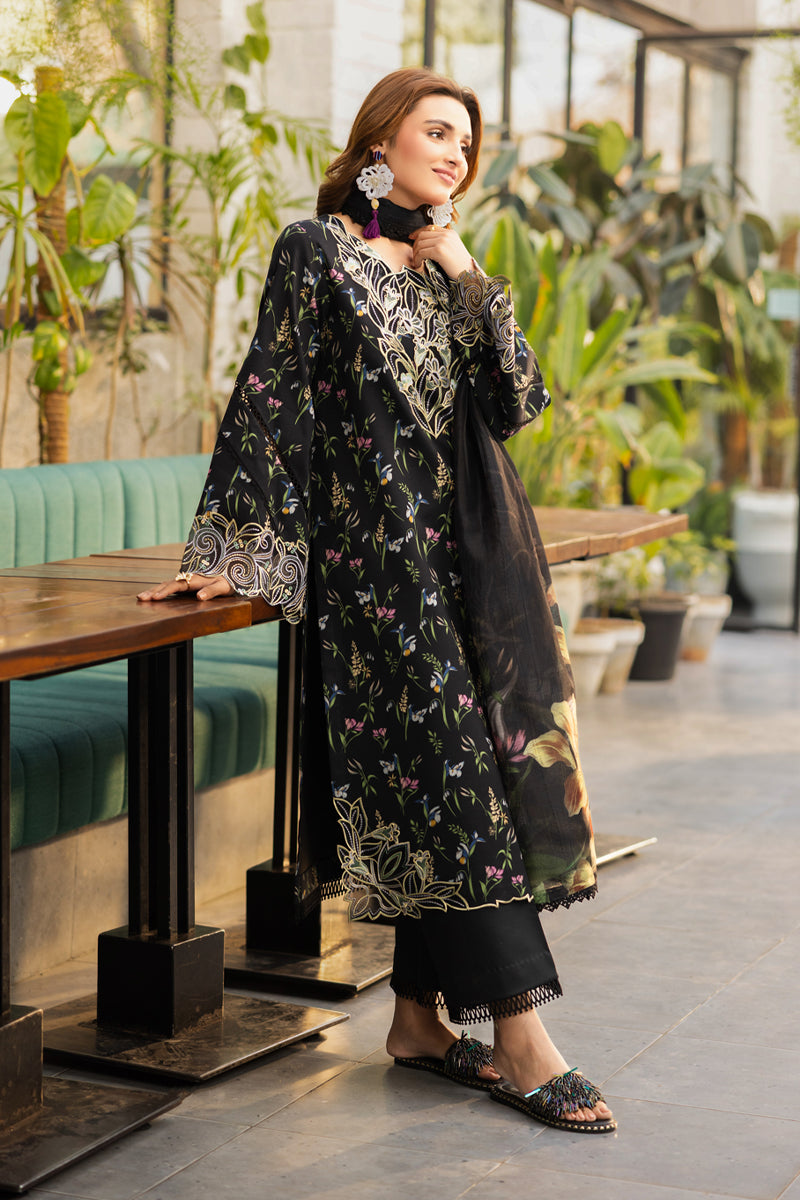 Rang Rasiya Midnight Black Lawn Suit | Pakistani Dress for Summer ...