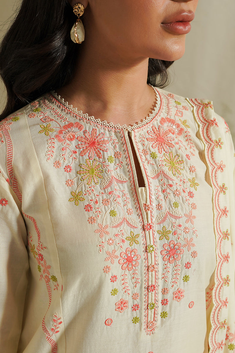 Cross Stitch Mahiri Embroidered Lawn Vol-4 – Ivory Blossom – YourLibaas