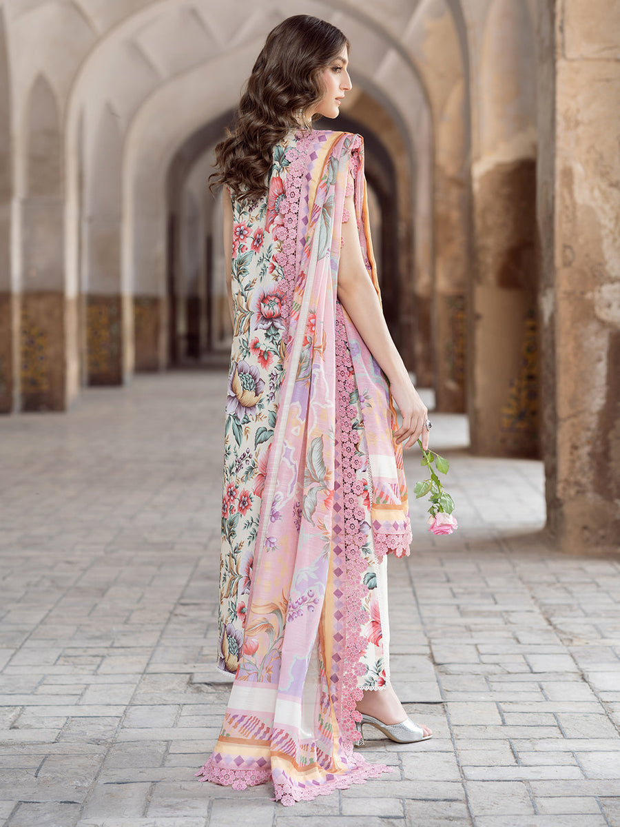 Bin Ilyas Naqsh Naaz 2085-C: Off White Pakistani Lawn Suit | Daily Wear ...
