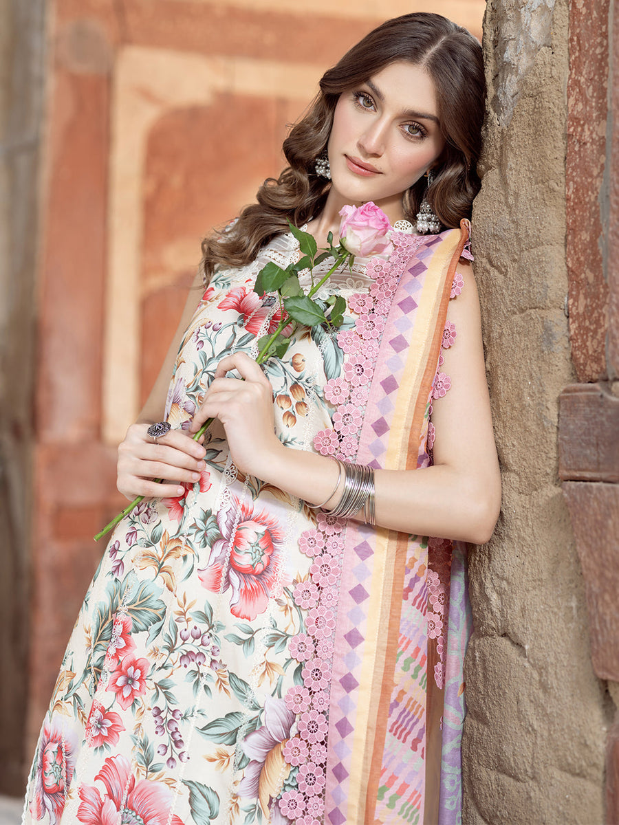 Bin Ilyas Naqsh Naaz 2085-C: Off White Pakistani Lawn Suit | Daily Wear ...