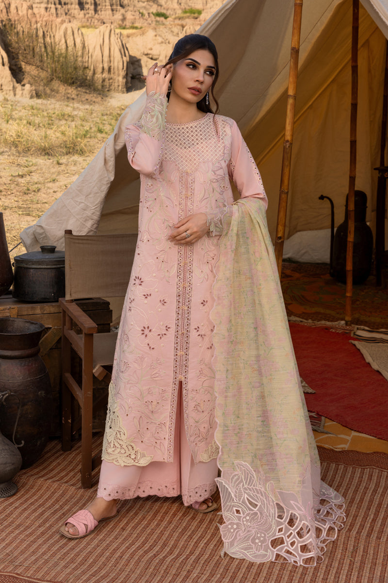 Rang Rasiya Nehal: Exquisite Pink Pakistani Lawn Suit for Eid – YourLibaas