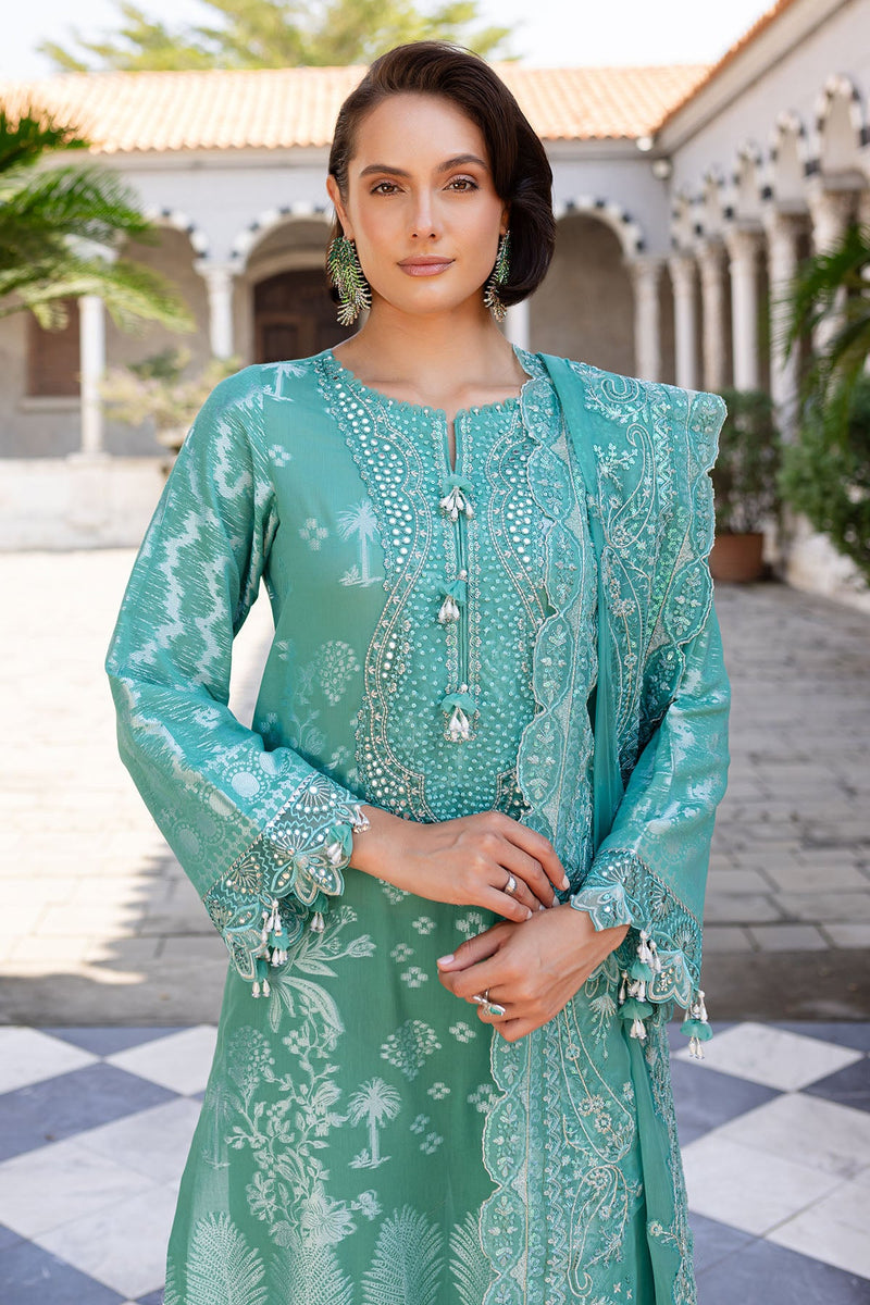 Nureh Exclusive Turquoise Blue Pakistani Lawn Suit NE-157 – YourLibaas