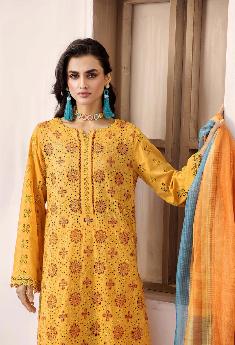 Adan's Libas Alora 6: Yellow Pakistani Lawn Suit for Spring – YourLibaas