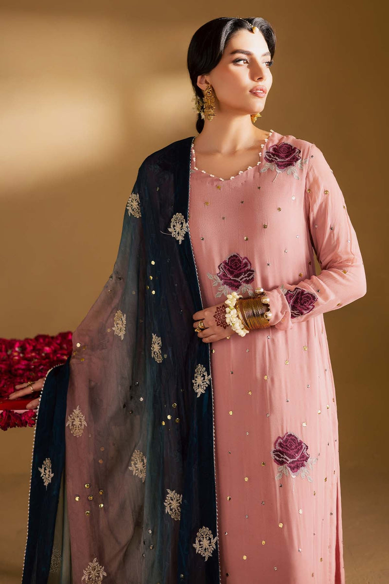 Pink Mukesh Chiffon Pakistani Suit | Nureh Luxury Formal Dress MK-14 ...