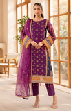 Emaan Adeel Noore Nayera: Purple Pakistani Organza Suit for Formal ...