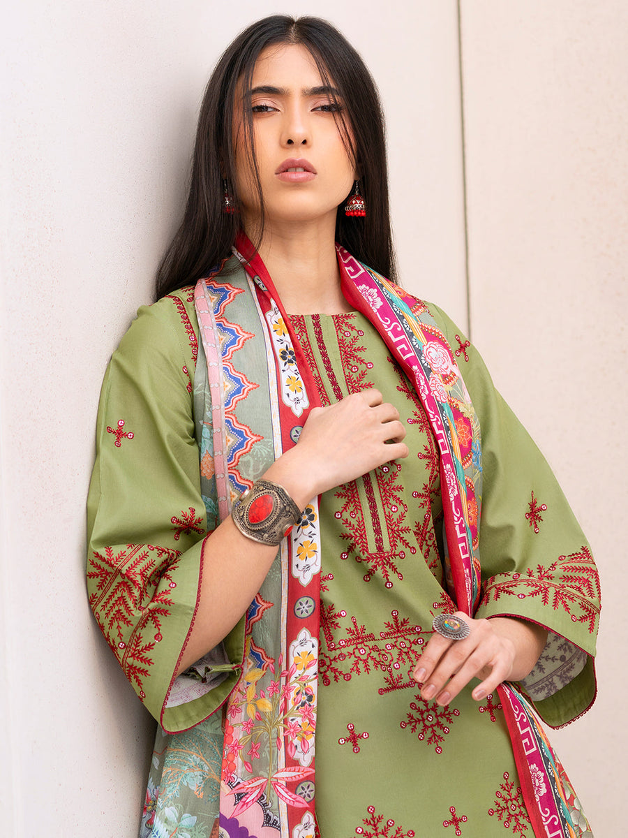 Bin Ilyas Aaina Summer Lawn Suit - Green Pakistani Dress for Daily Wear ...