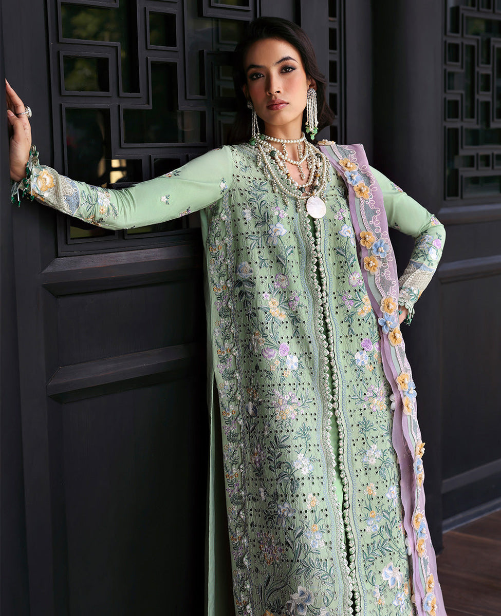 Republic Womenswear Kalani Eid Luxury Lawn Suit: Mint Green Arzoo ...