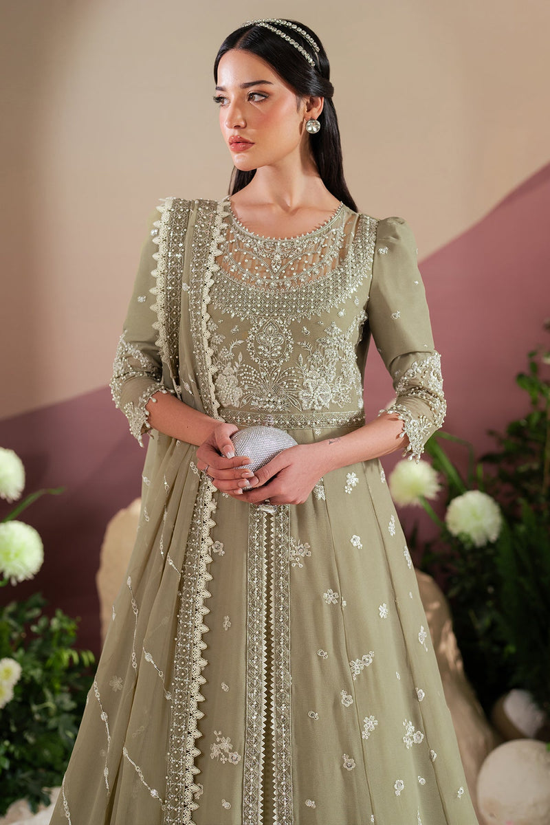 Alizeh Reena Sage Green Handcrafted Formal Pakistani Chiffon Suit - AF ...