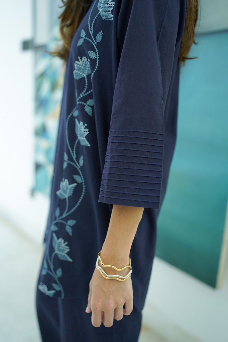 Sahar Stitched RTW Core Co-Ords – Twilight Navy SSCE-RK-02 – YourLibaas