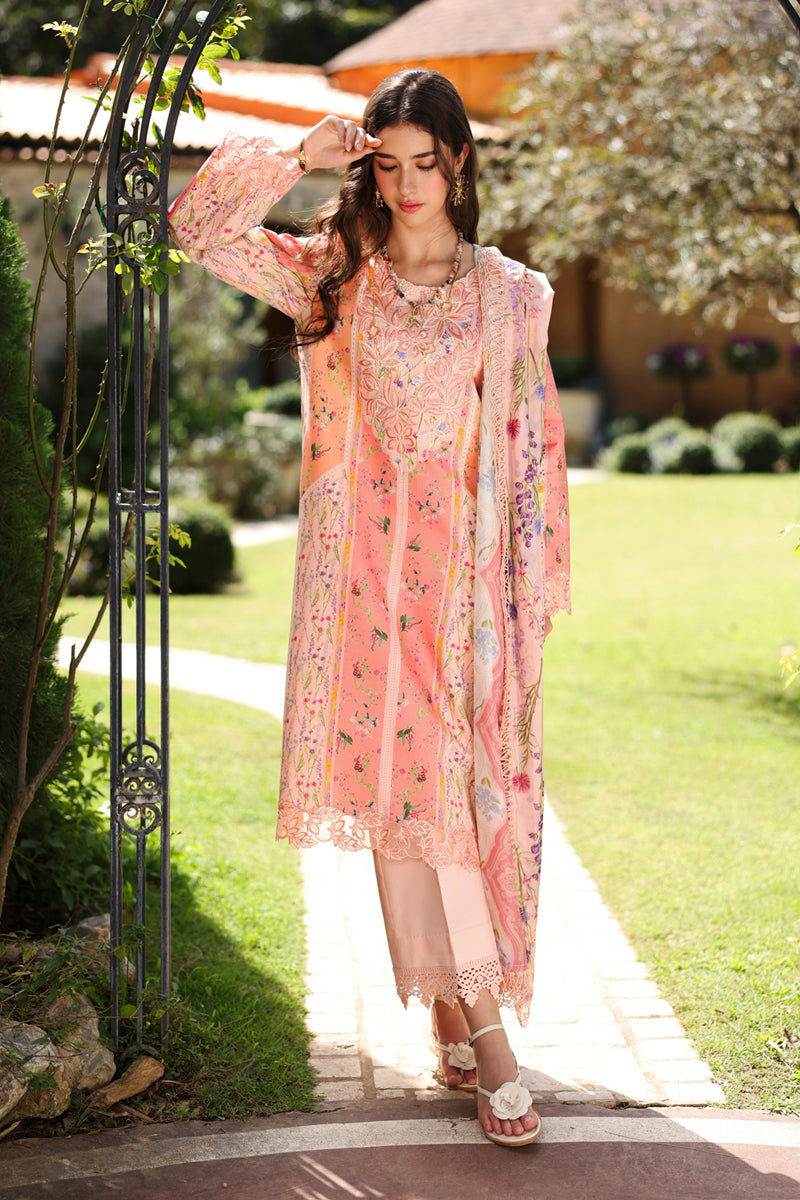 Rang Rasiya Daisy Peach Pakistani Lawn Suit | Embroidered Summer Dress ...