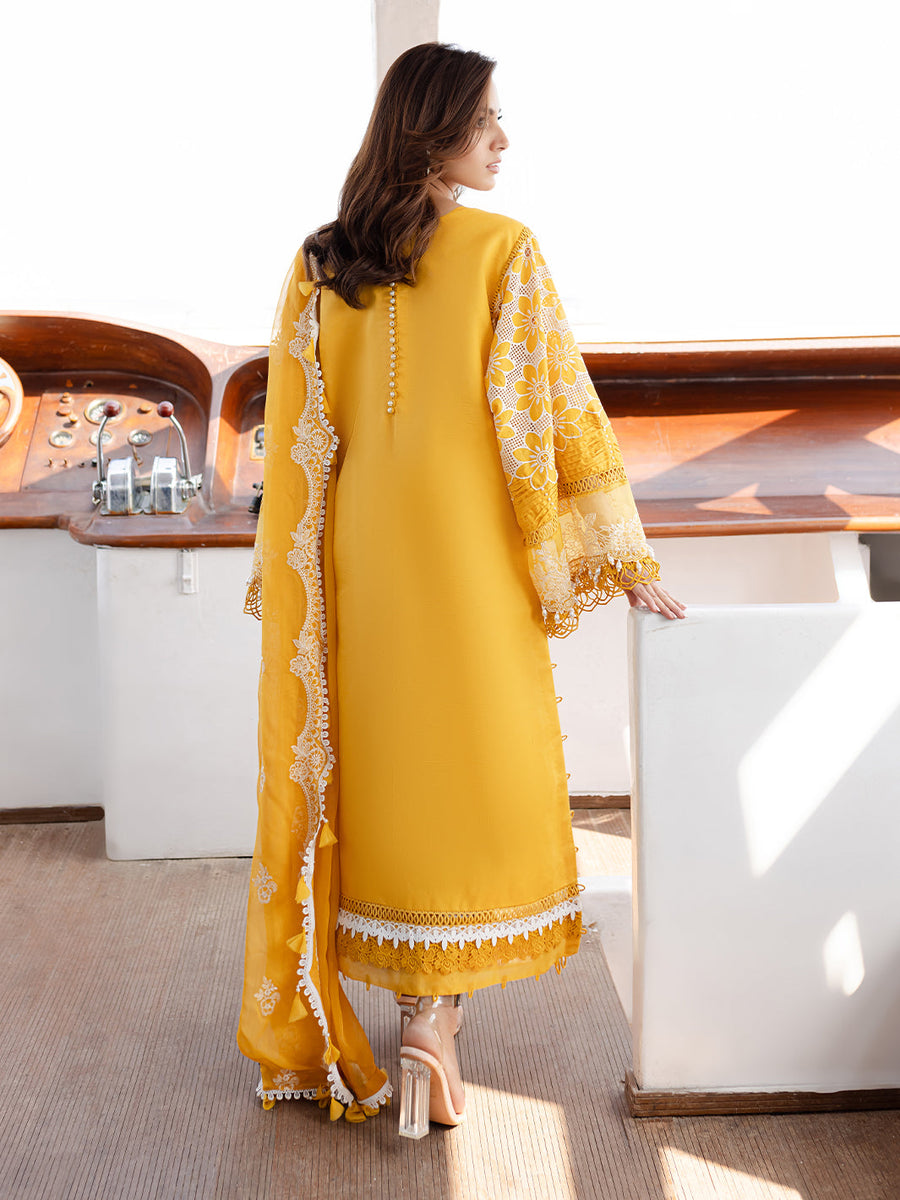 Parishay Monaco Yellow Lawn Suit with Iqra Aziz | Perfect for Haldi ...