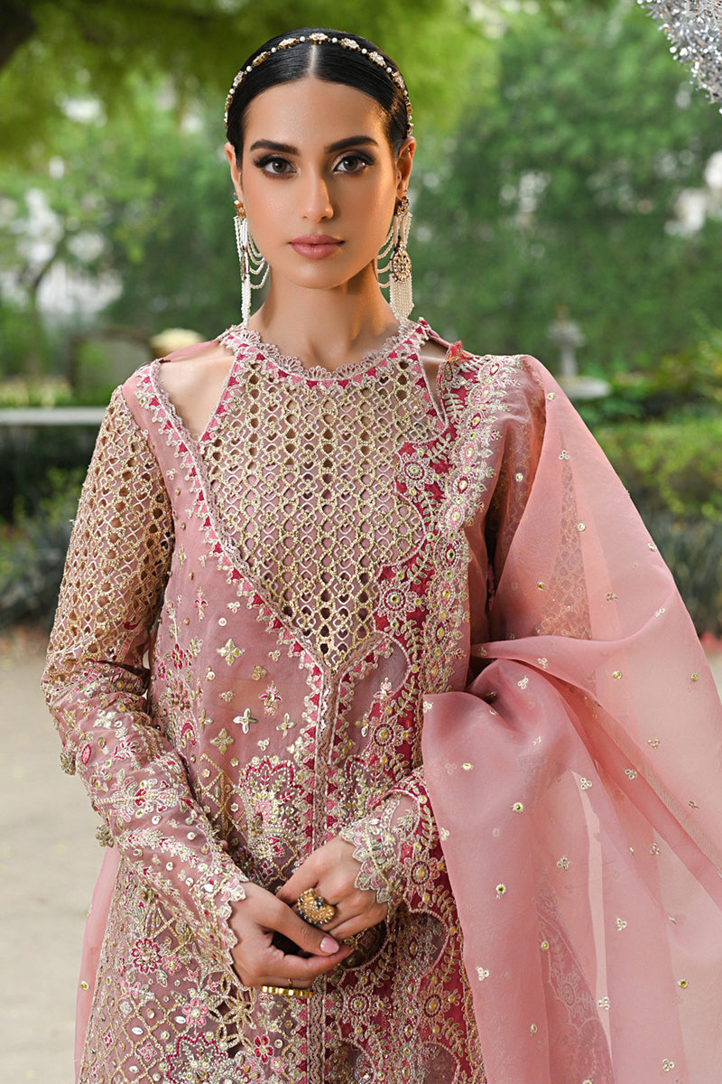 Pink Qalamkar Singhar Wedding Pakistani Suit Worn by Iqra Aziz | RF-02 ...