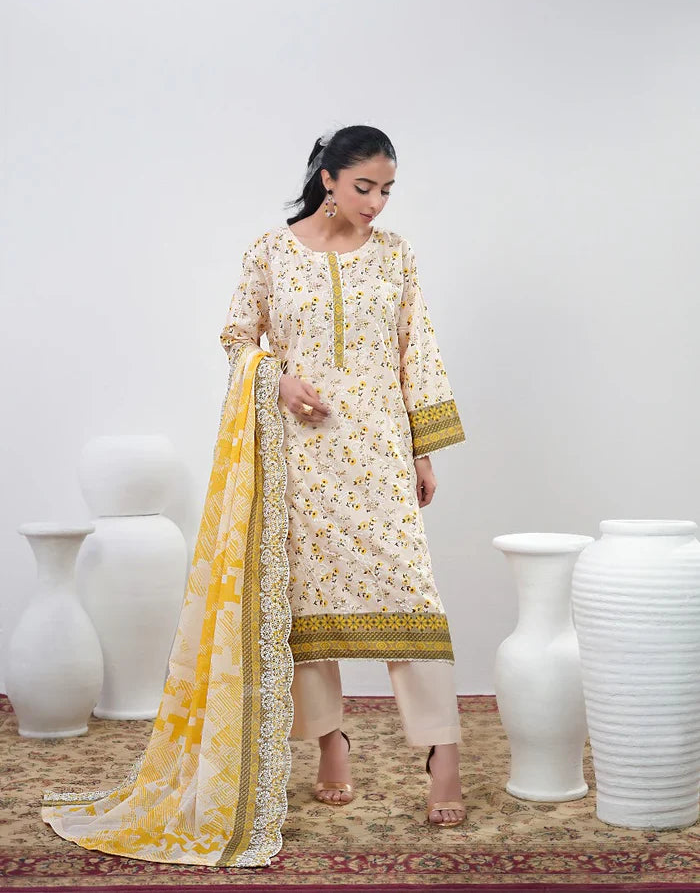 Zesh Cutwork Lawn Vol-5 D5: Off White Pakistani Lawn Suit for Daily ...