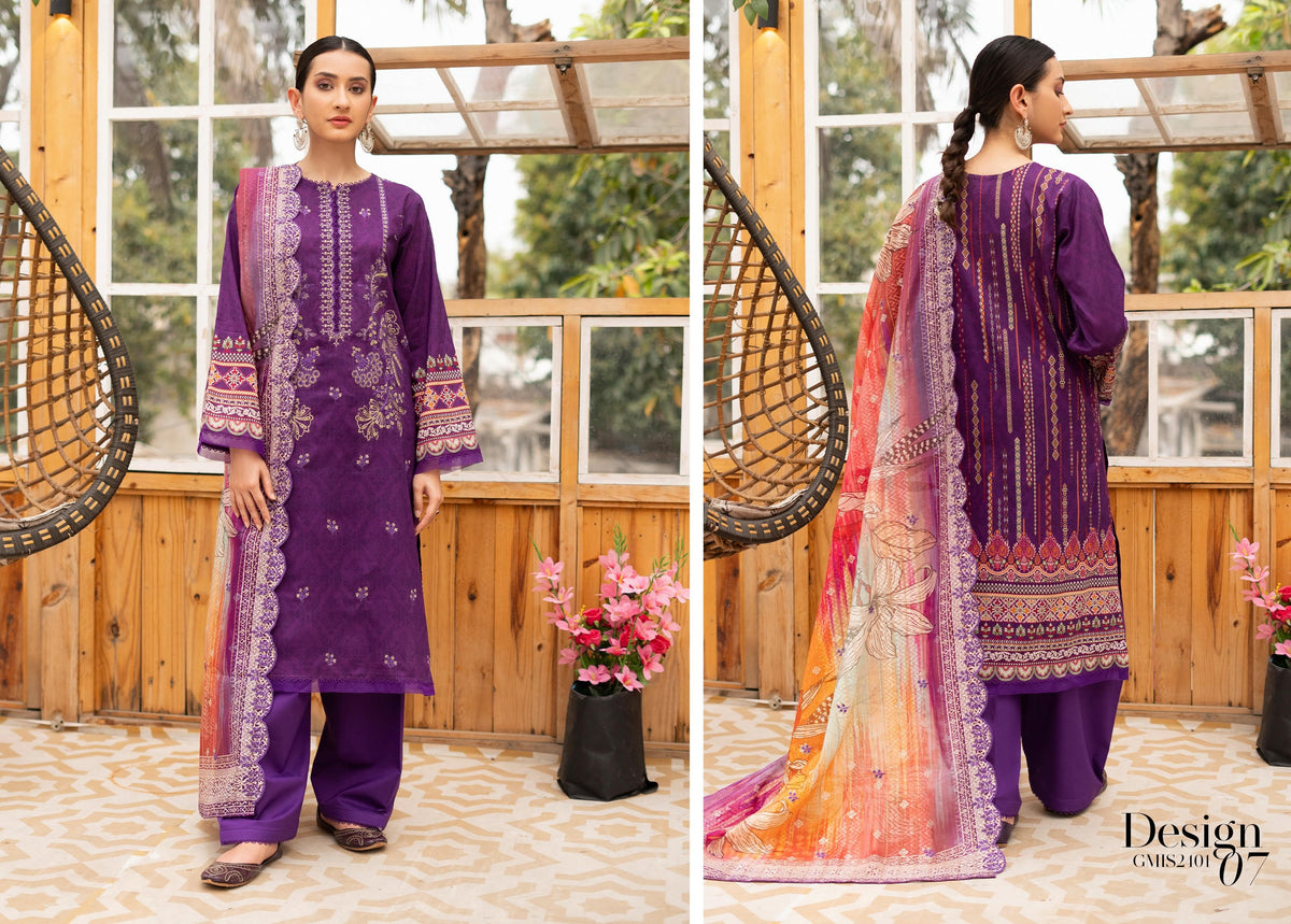 Mishaal by Guljee Spring/Summer Lawn Collection – D-07 – YourLibaas