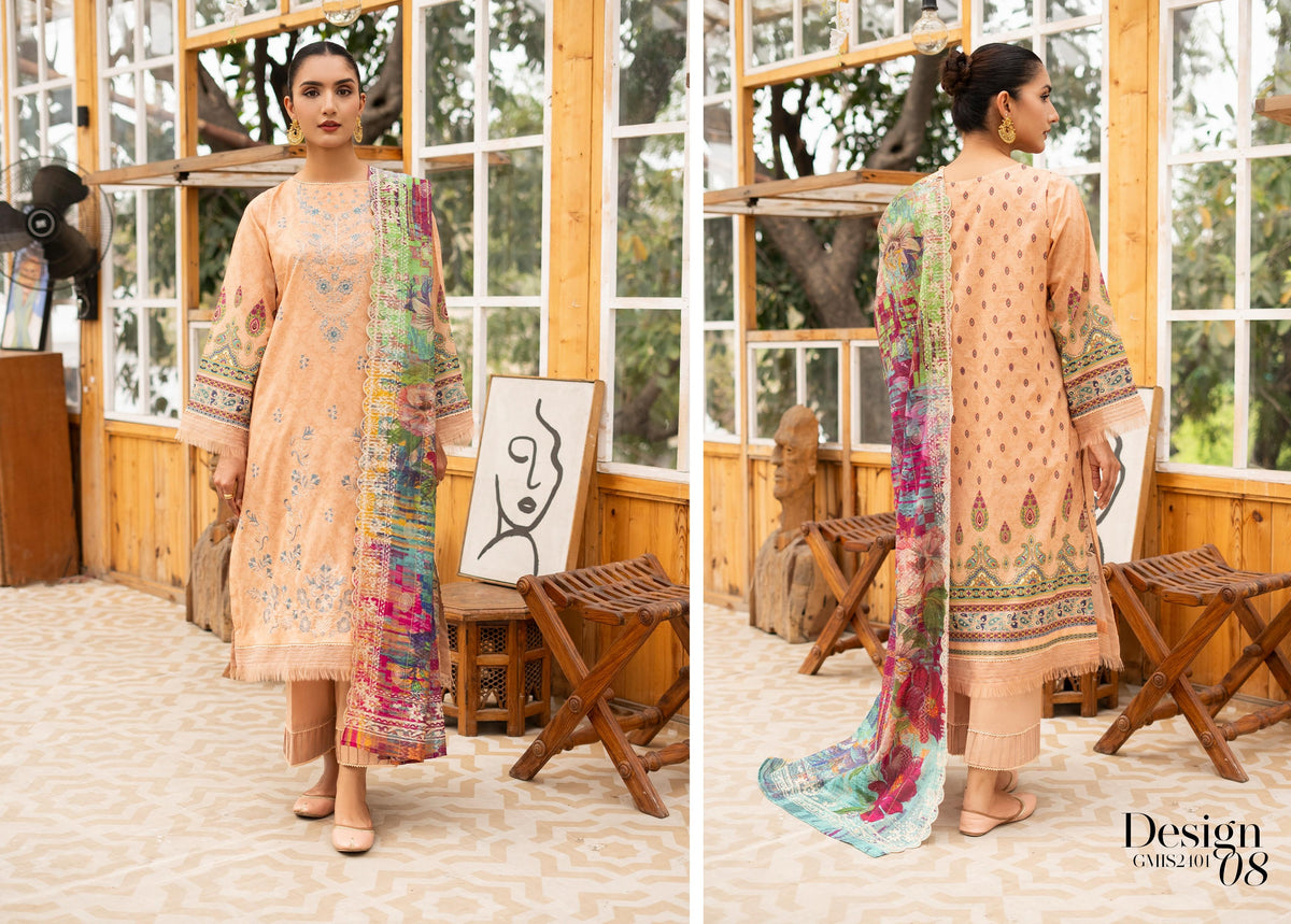 Mishaal by Guljee Spring/Summer Lawn Collection – D-08 – YourLibaas