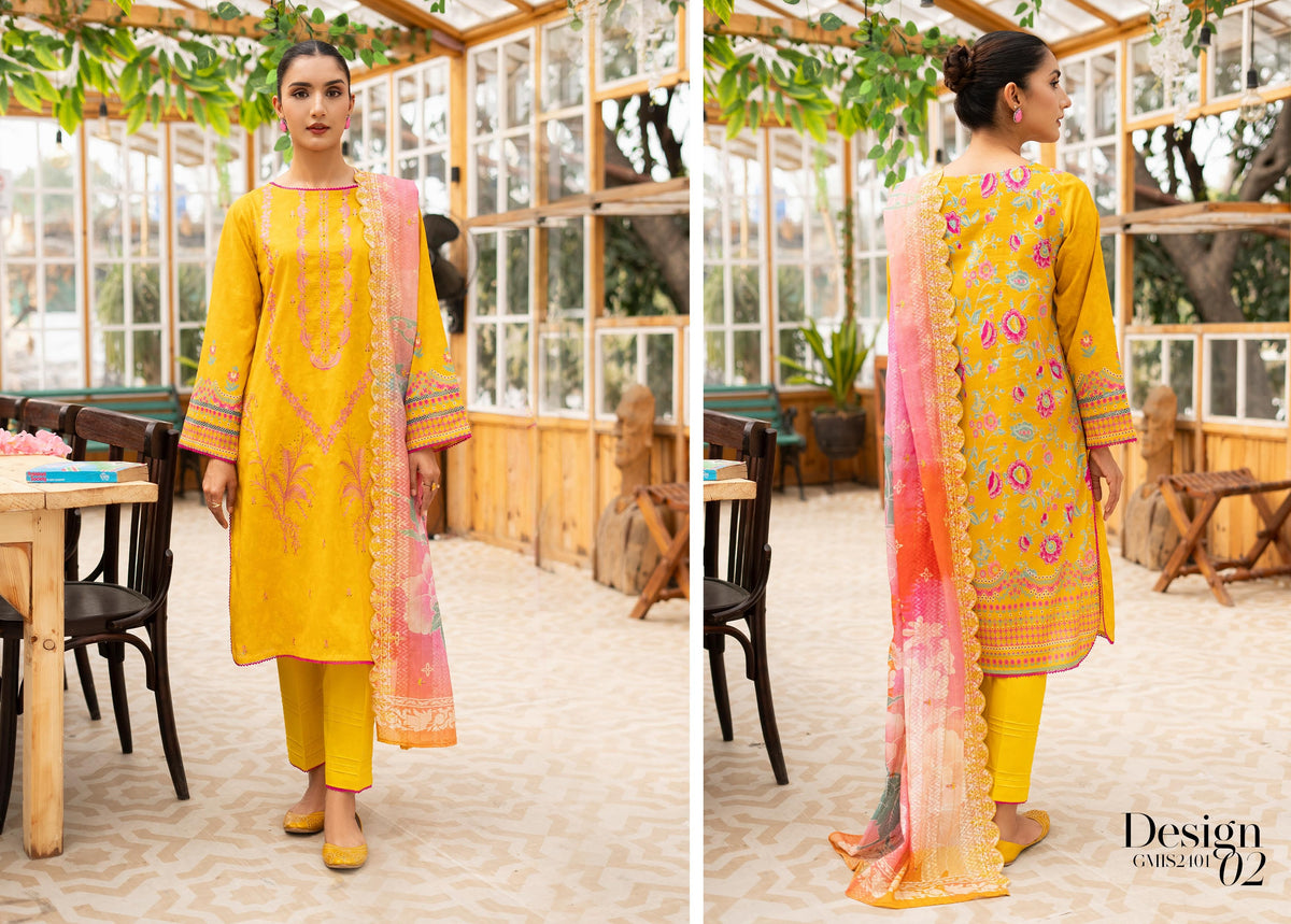Mishaal by Guljee Spring/Summer Lawn Collection – D-02 – YourLibaas