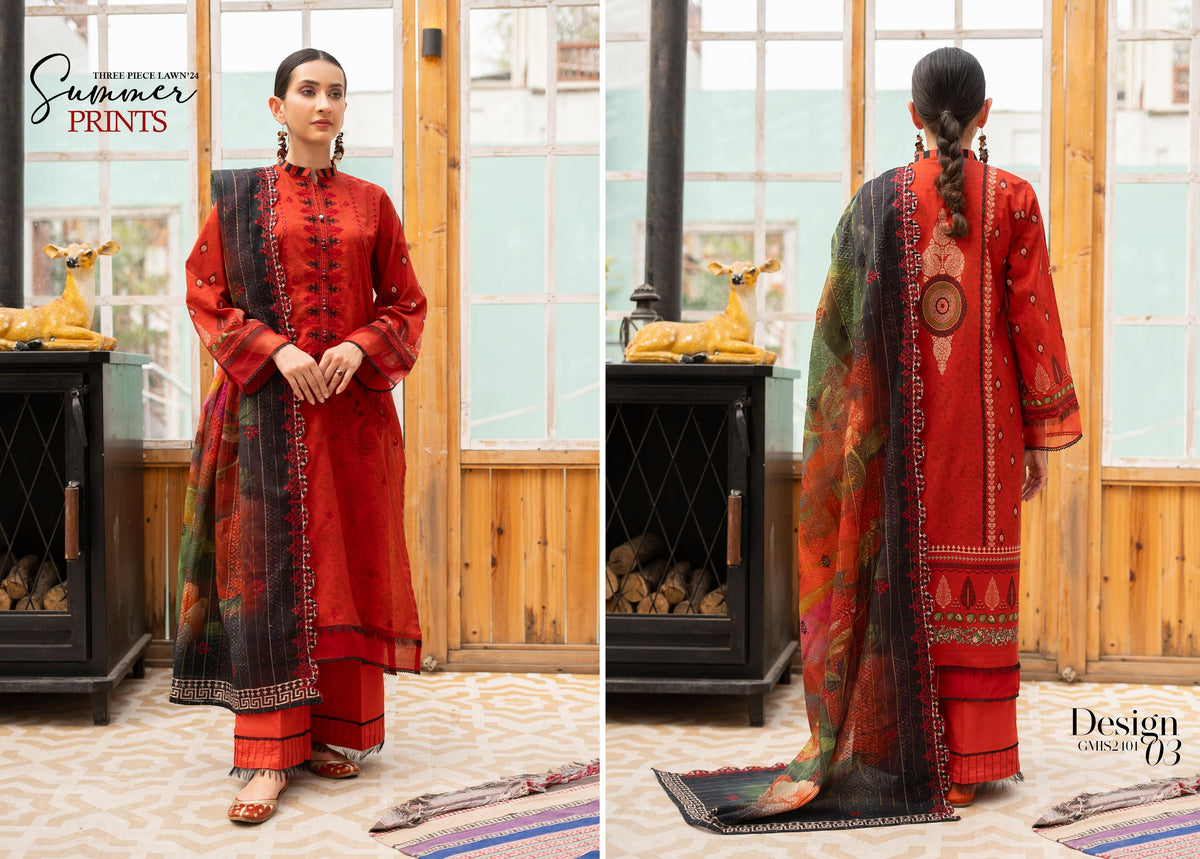 Mishaal by Guljee Spring/Summer Lawn Collection – D-03 – YourLibaas