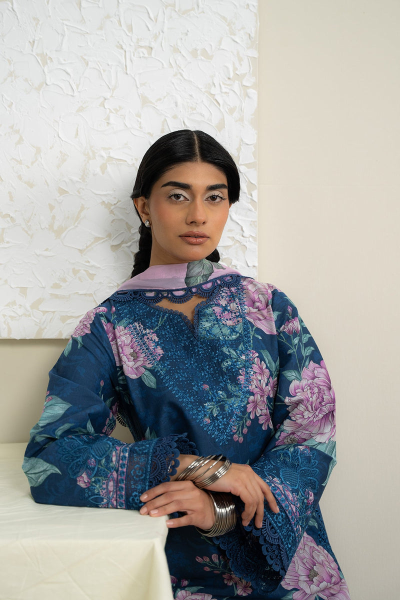 Ayzel The Bare Minimum Navy Blue Pakistani Lawn Suit | Spring/Summer ...