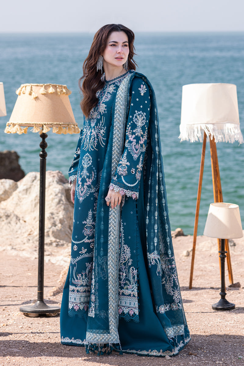 Qalamkar Sahil Kinare Luxury Lawn Collection 2024 – FP-16 KIRA – YourLibaas