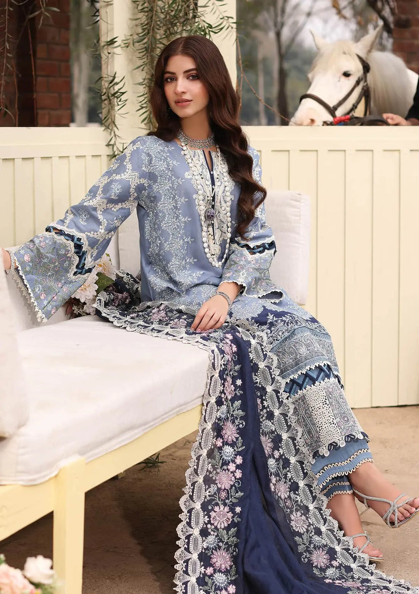 Kahf Festive Premium Lawn Collection 2024 – KFL-04 KINZA – YourLibaas