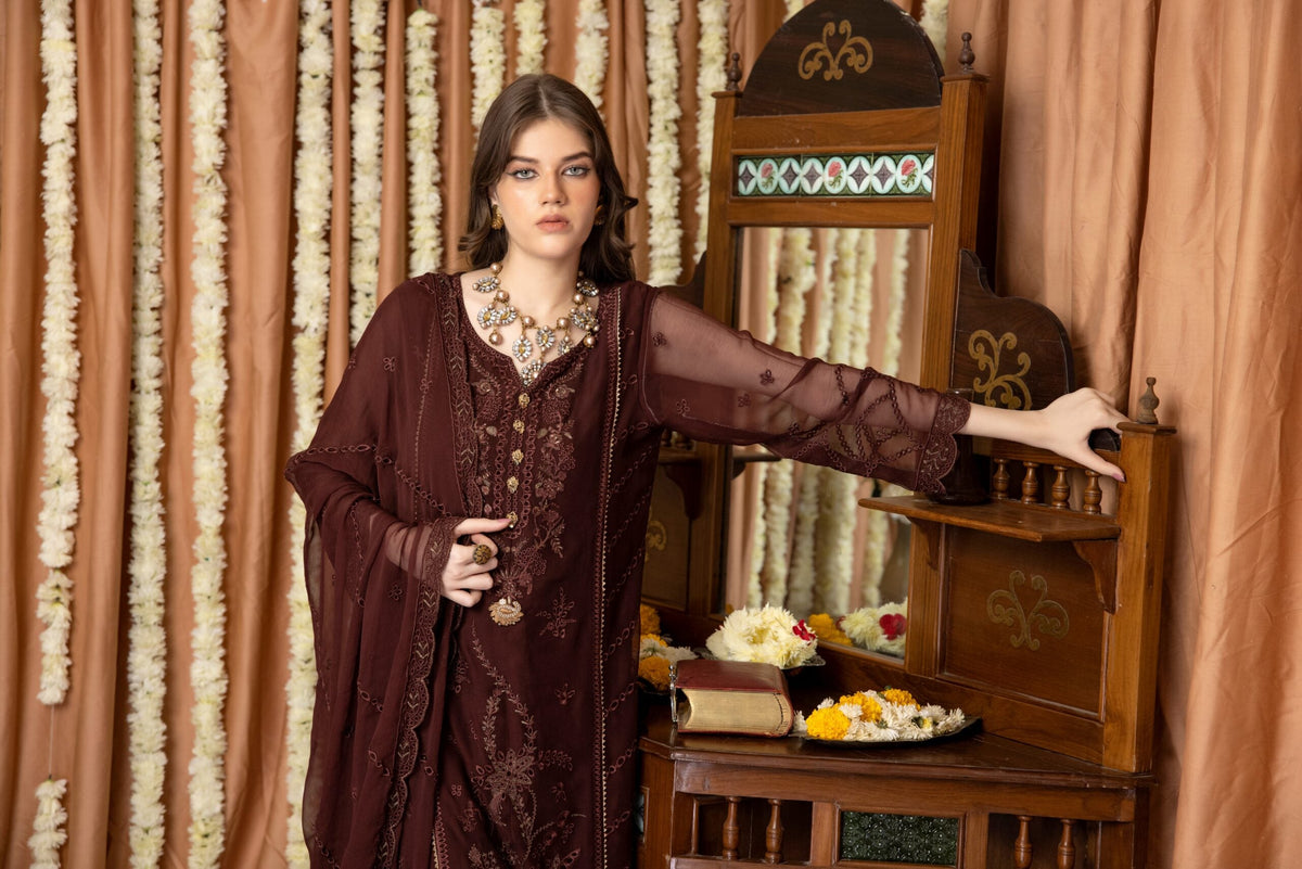 Maan Mayal Chiffon Embroidered Formal Collection – MM-10 – YourLibaas