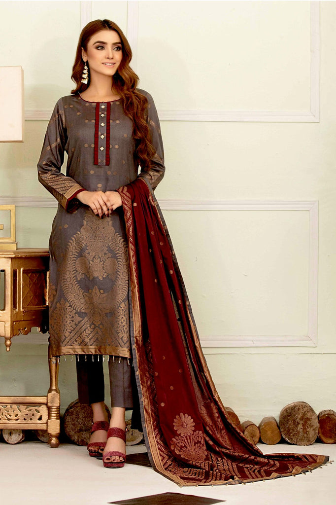 Amna Sohail by Tawakkal Fabrics – Marigold Broshia Banarsi Collection ...