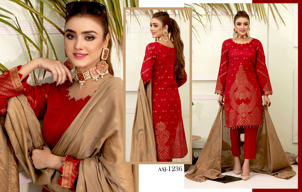 Amna Sohail by Tawakkal Fabrics – Marigold Broshia Banarsi Collection ...