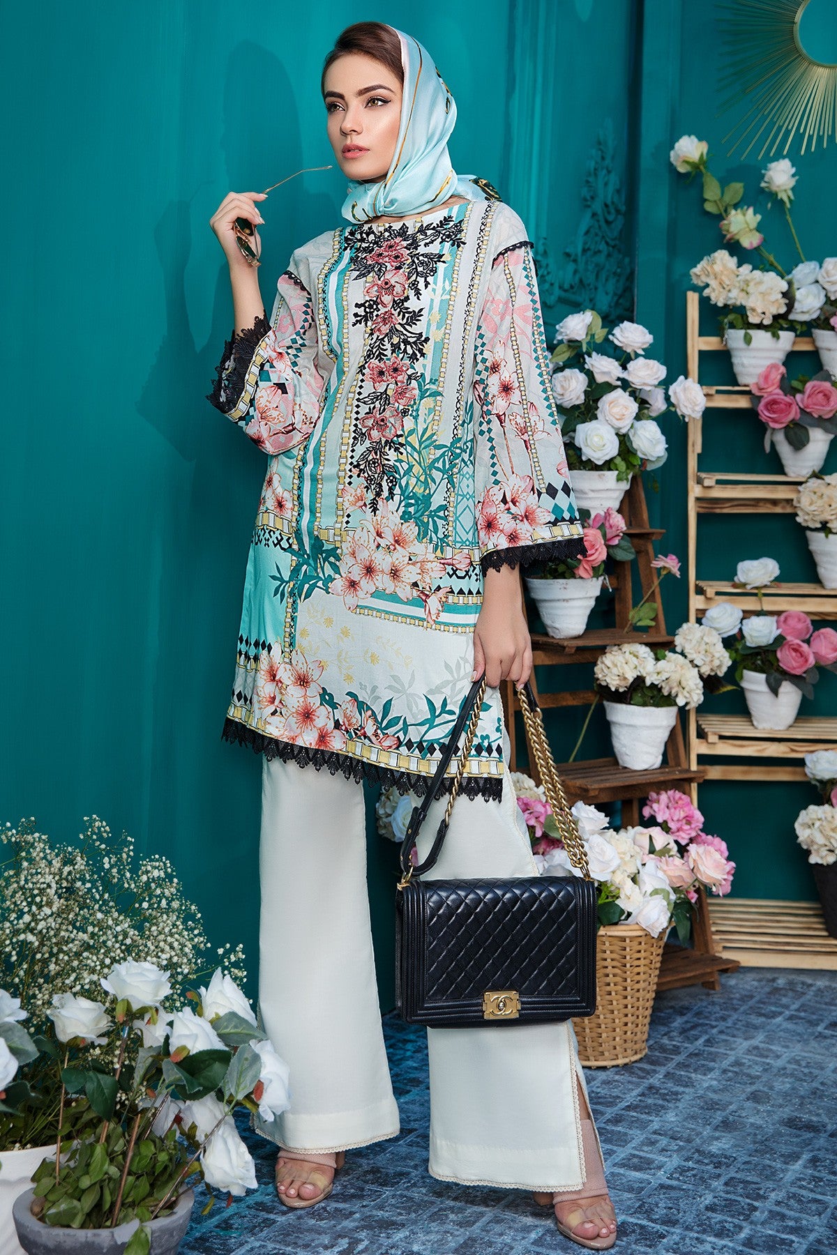 Firdous Solitaire Lawn Classic Kurtis – 19287 – YourLibaas
