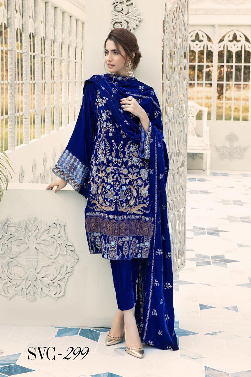 Shaista Embroidered Velvet Collection 2019 – SVC-299 – YourLibaas