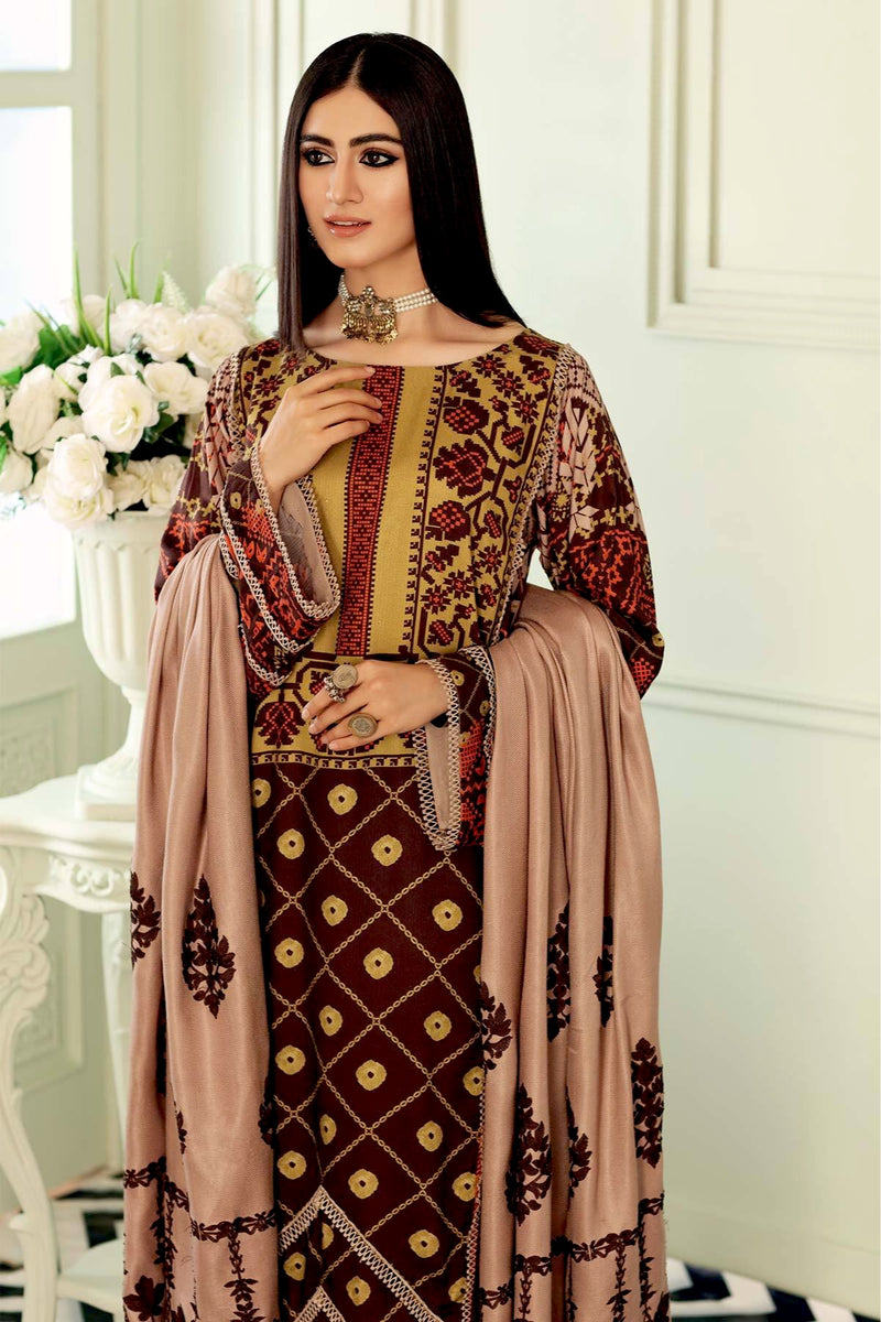 Charizma Aniiq · Printed Kotail Collection With Embroidered Pashmina S ...