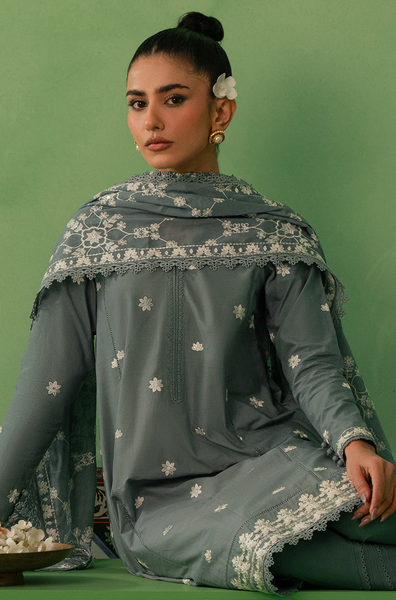 Cross Stitch Mahiri Lawn 2024 – DUSTY GRANITE-3 PIECE LAWN EMBROIDERED ...