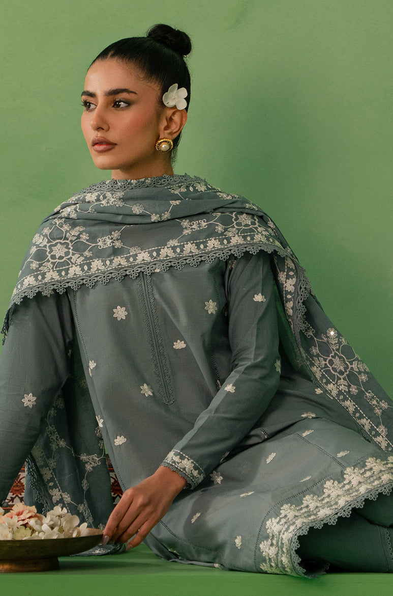 Cross Stitch Mahiri Lawn 2024 – DUSTY GRANITE-3 PIECE LAWN EMBROIDERED ...