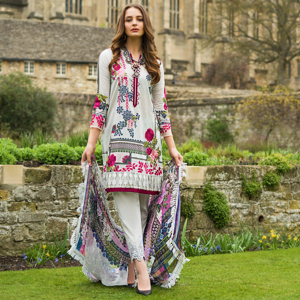 Mina Hasan Luxury Lawn Collection – MH-6B – YourLibaas
