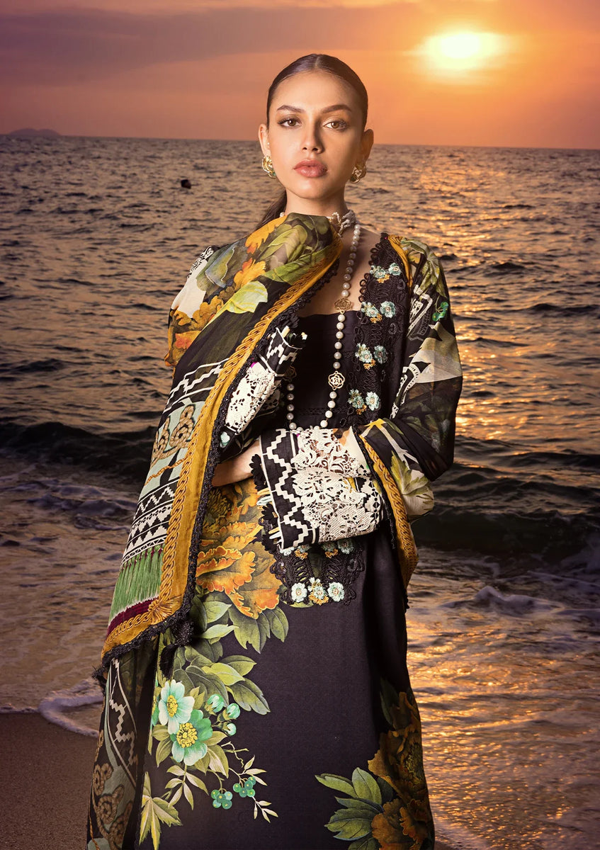 Elaf Embroidered Limited Edition Lawn Collection – ESL-08B NIGHTFALL ...