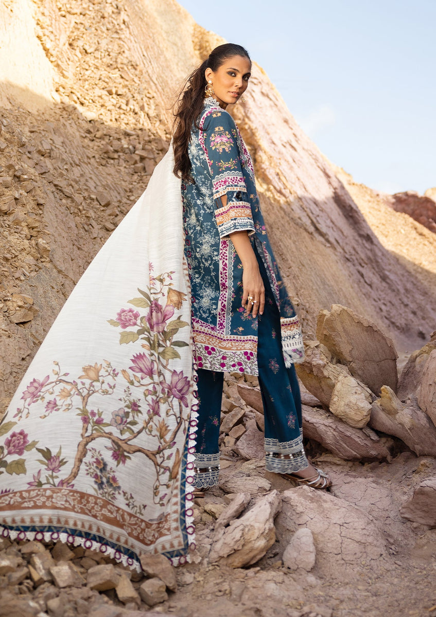 Elaf Signature Embroidered Lawn Collection – ESC-07A ZOE – YourLibaas