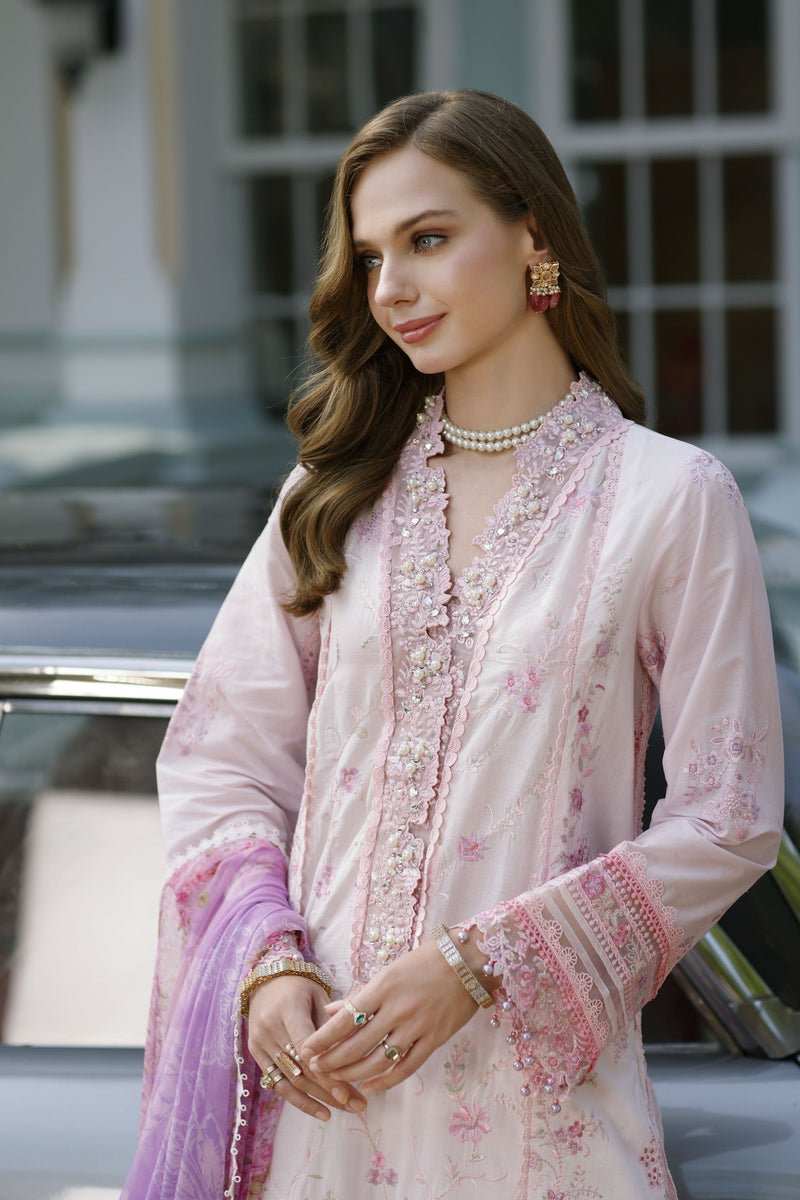 Saadia Asad Eid Handwork Schiffli Laserkari Lawn Collection 2023 – D7 ...