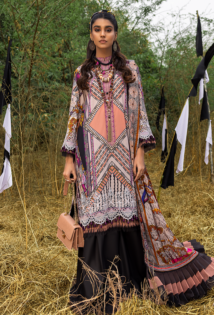 Adan's Libas Khumaar Lawn Collection – Dark Salmon – YourLibaas
