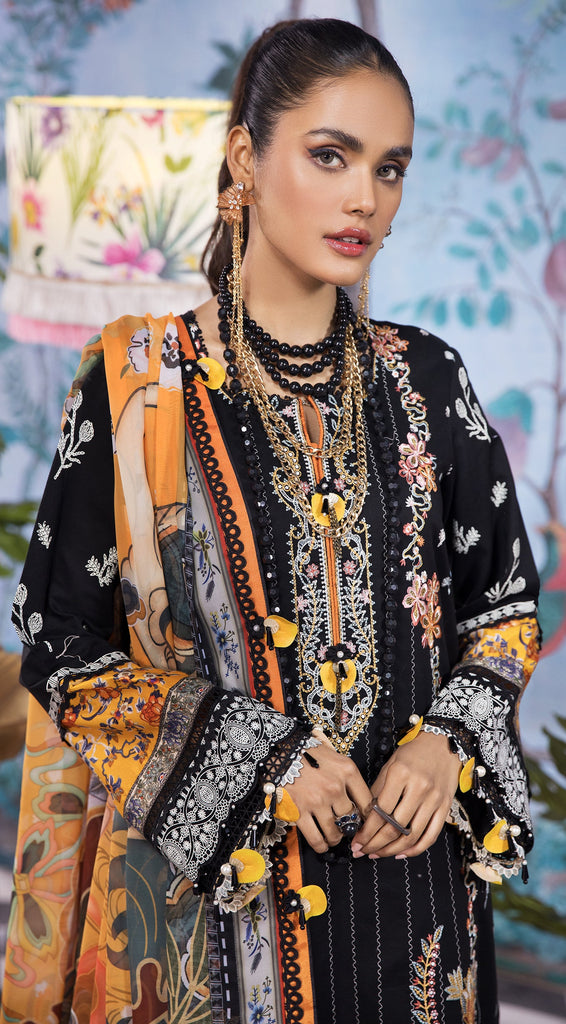 Anaya by Kiran Chaudhry EMILY Black Pakistani Lawn Suit | Viva Lawn ...
